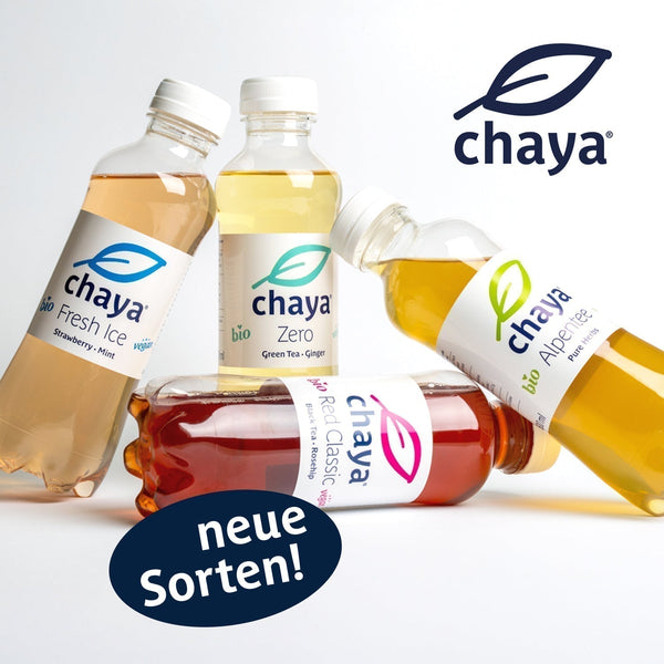chaya NEWS: Neue Sorten und frischer Look - freshdrink.ch